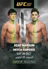 Watch UFC 321: Azat Maksum vs Mitch Raposo Online | STARZPLAY